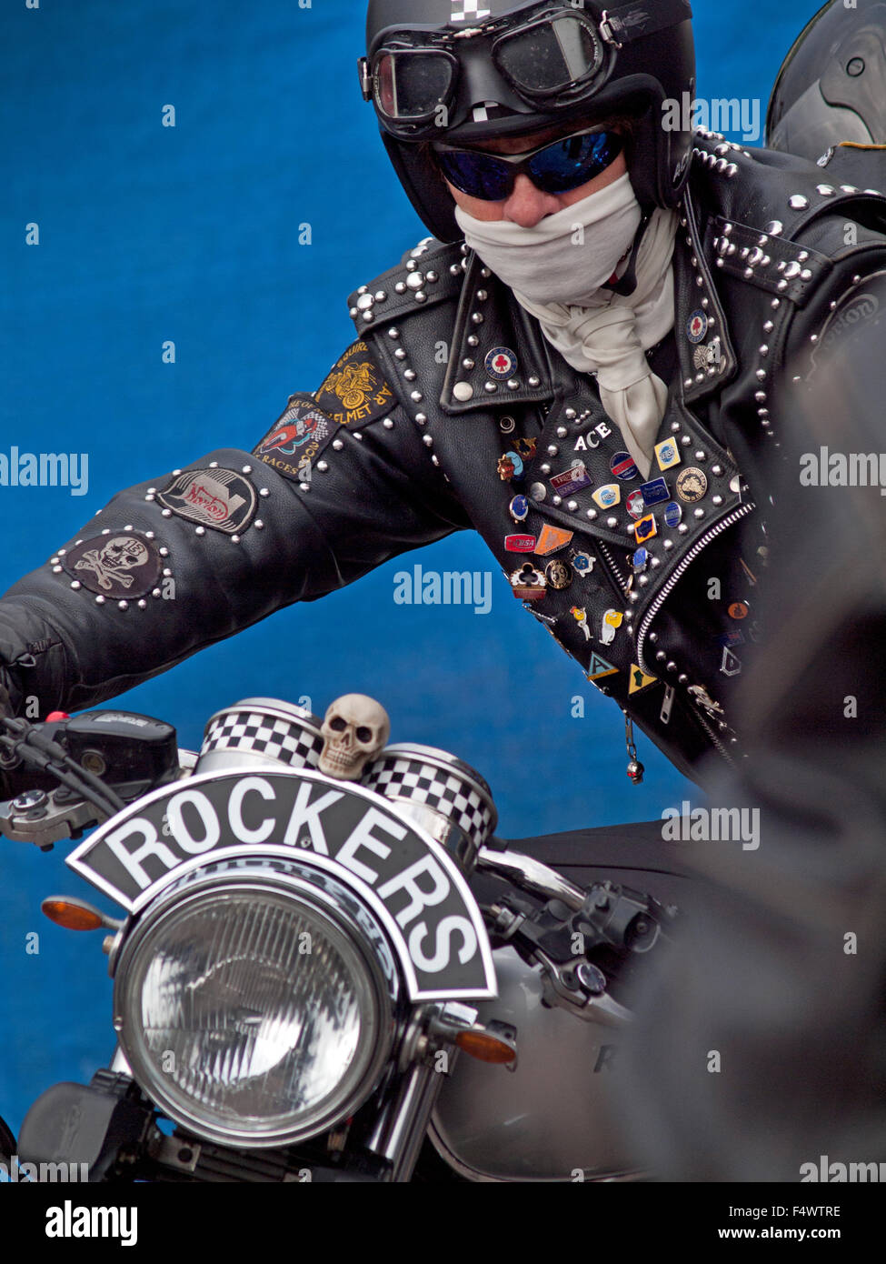 A gathering of Rockers in Brighton Stock Photo - Alamy