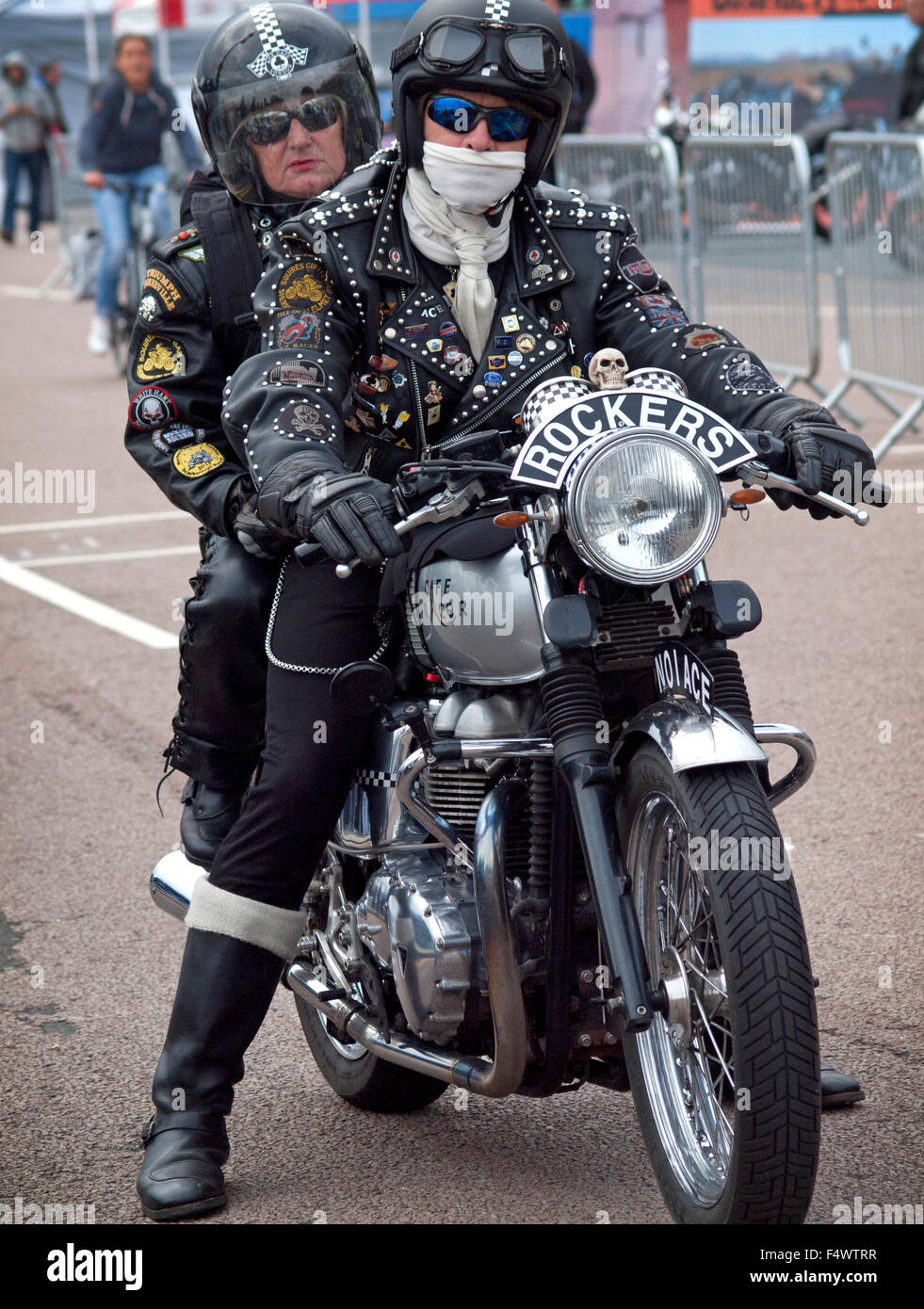 A gathering of Rockers in Brighton Stock Photo - Alamy