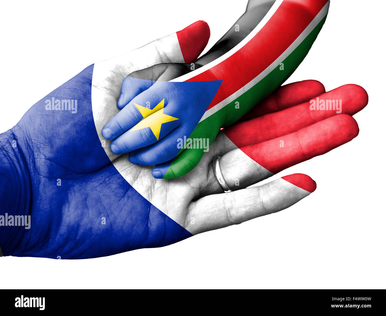 Human hand holding france flag hi-res stock photography and images - Alamy