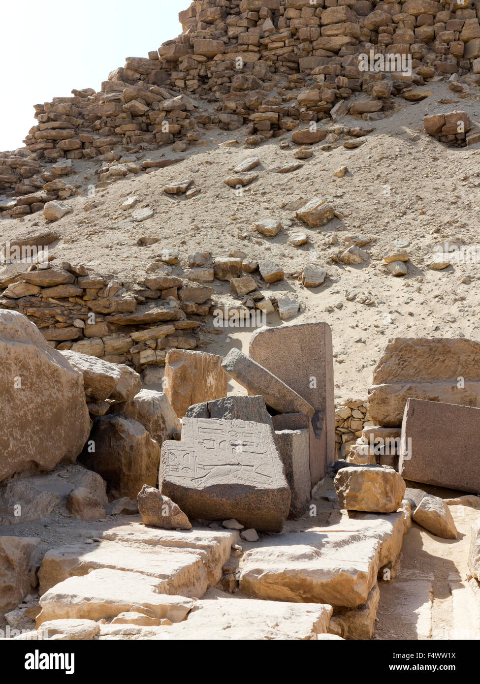 The forecourt of the Sahure Pyramid, 5th Dynasty necropolis at Abu Sir ...