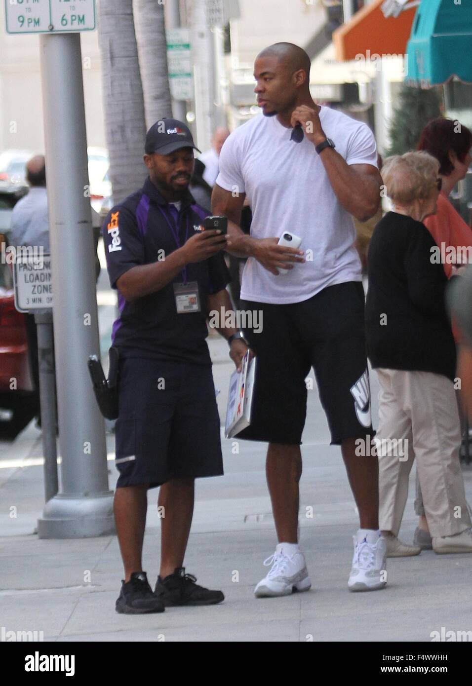 Former NBA star and FOX Sports analyst Corey Maggette poses for photos ...