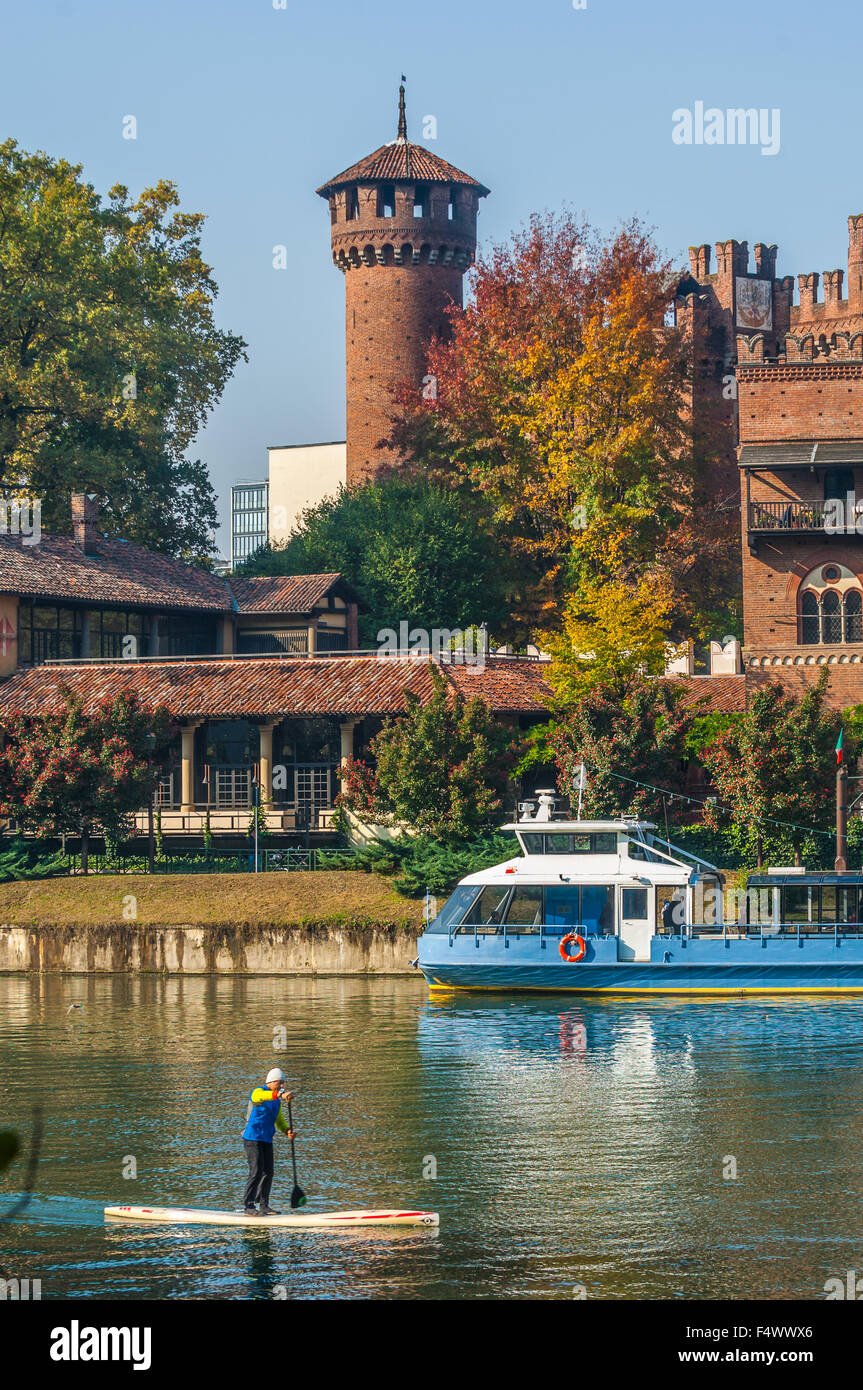 Italy Piedmont Turin 23th October 2015 Autumn in Valentino Park ...