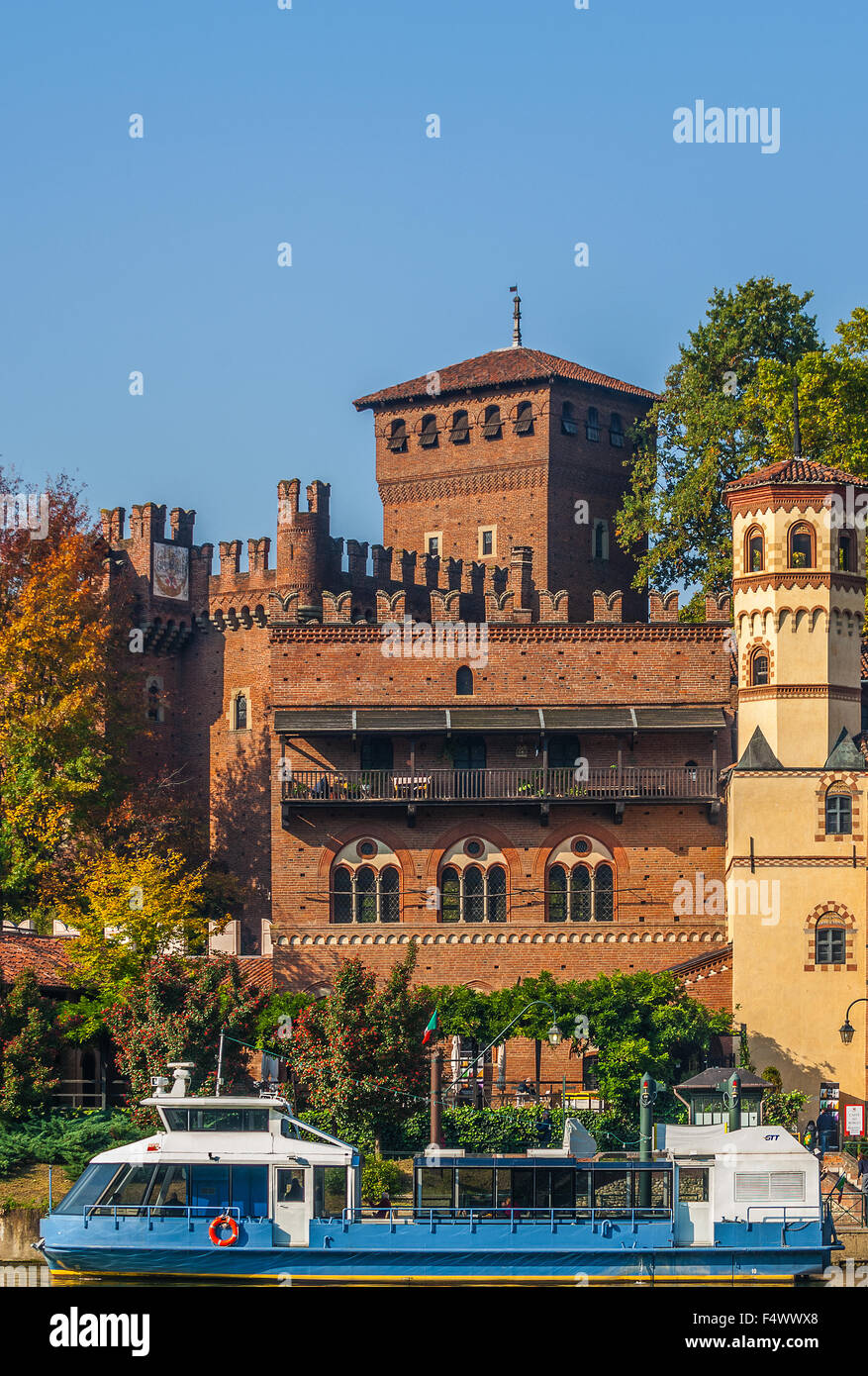 Italy Piedmont Turin 23th October 2015 Autumn in Valentino Park ...