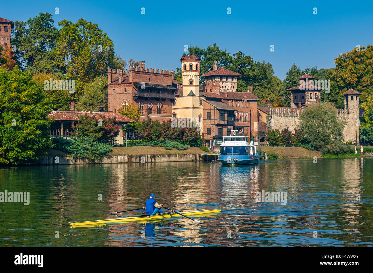 Italy Piedmont Turin 23th October 2015 Autumn in Valentino Park ...