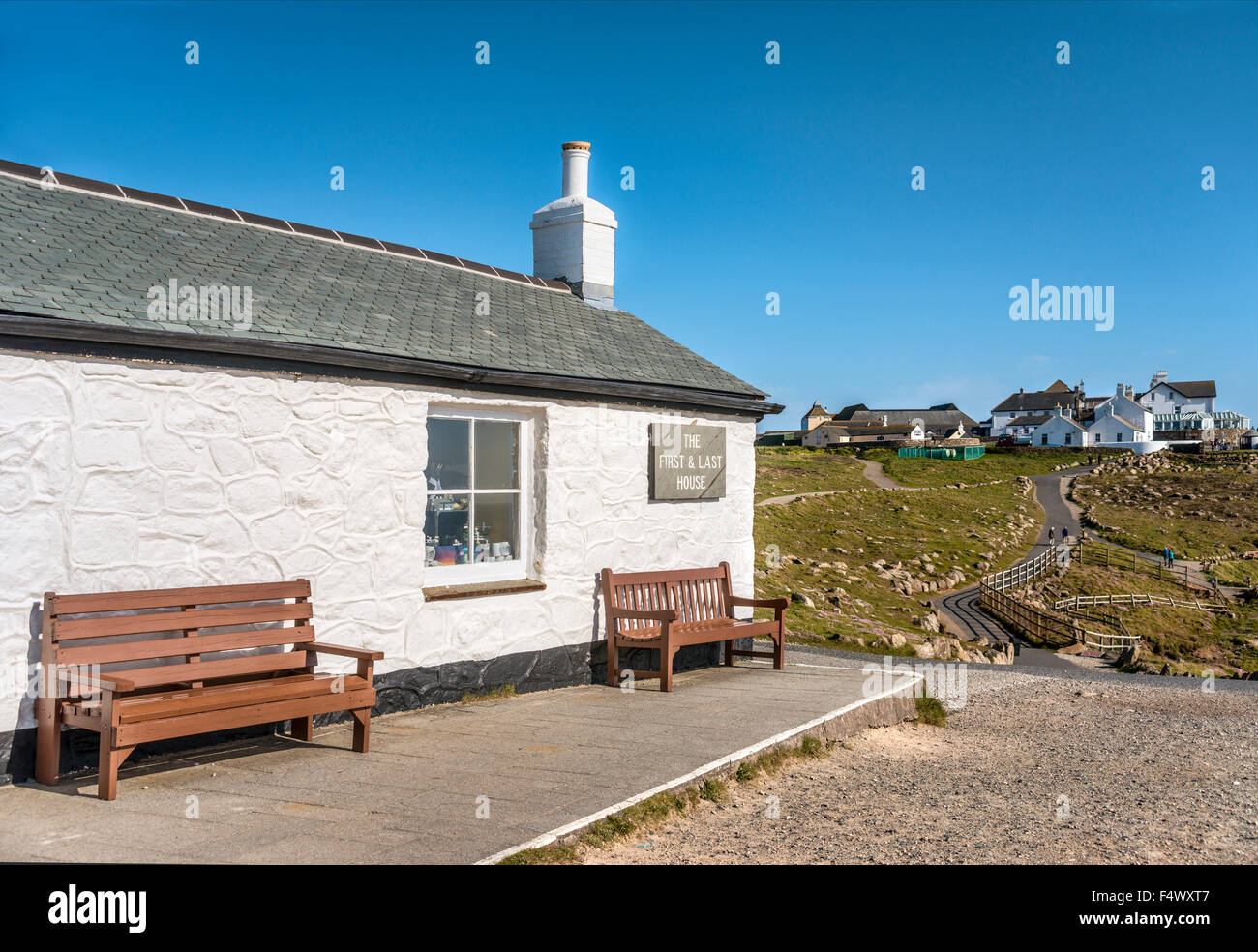 Penwith House, First and Last House at Lands End, Cornwall, England, UK ...