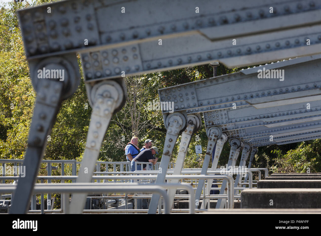 Erie Canal Inspection tour, Lock 1, Cayuga-Seneca Canal, New York State ...