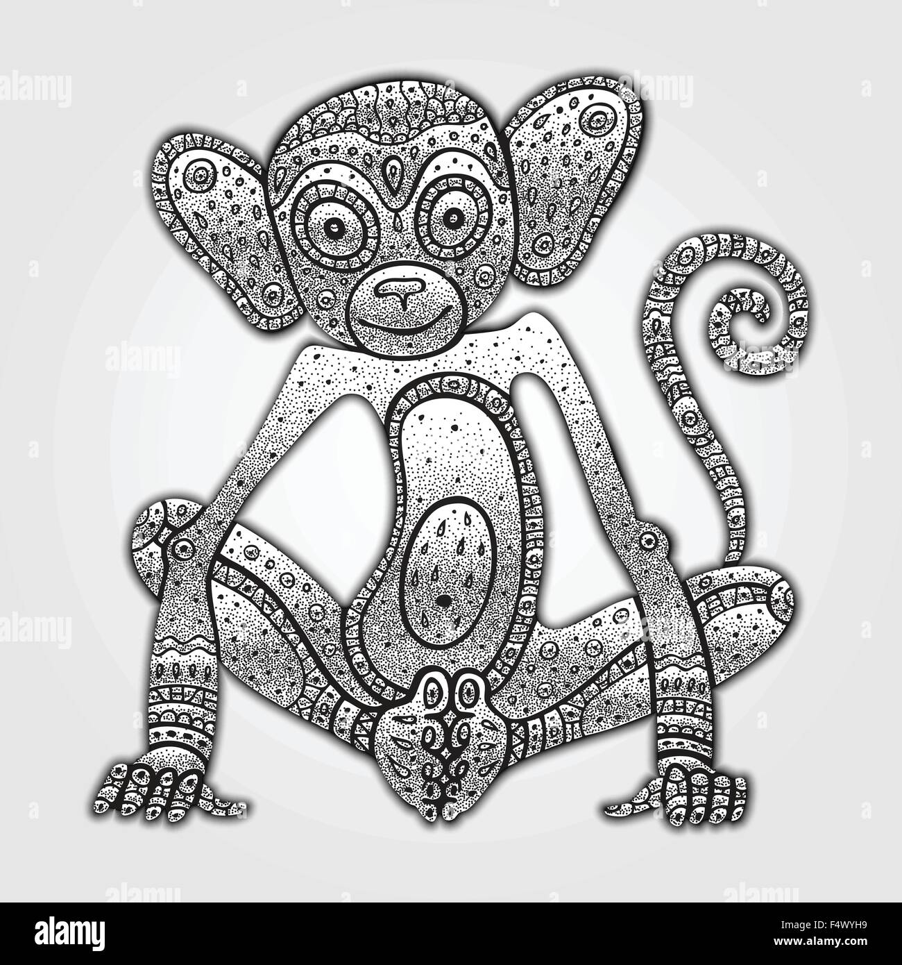 Chinese zodiac Monkey Stock Vector Image & Art - Alamy
