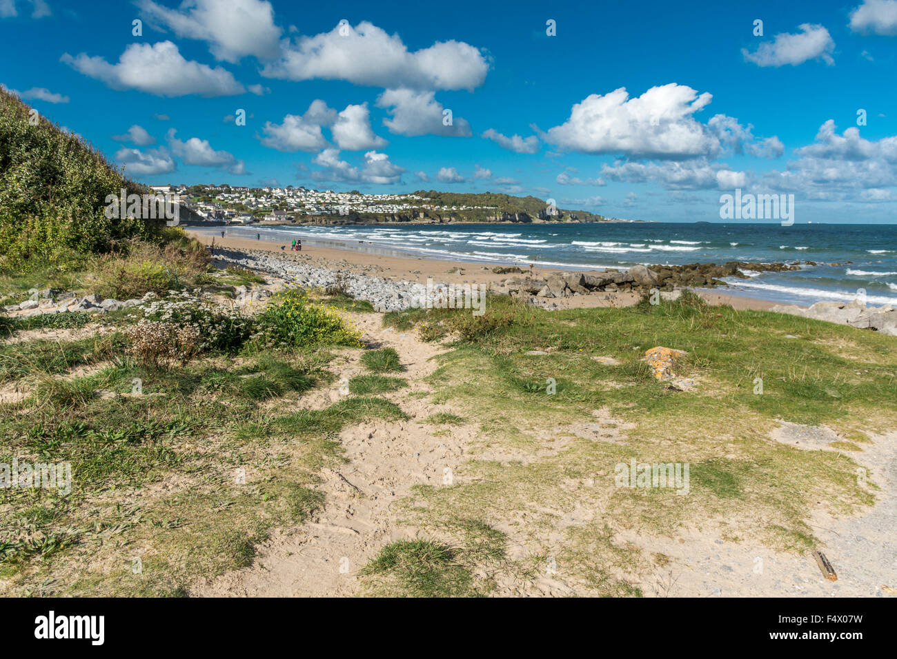 View at Benllech Bay, Isle of Anglesey, North Wales, UK. Taken on 12th ...