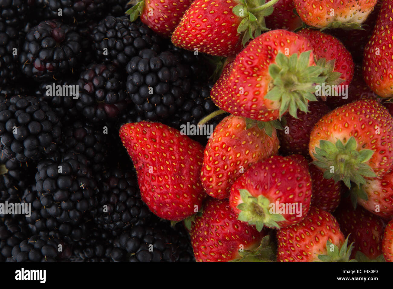 Blackberry and strawberry Stock Photo - Alamy