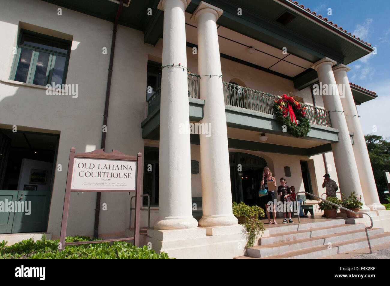 Old Lahaina Courthouse Museum Maui Hawaii Pacific Ocean Stock Photo - Alamy