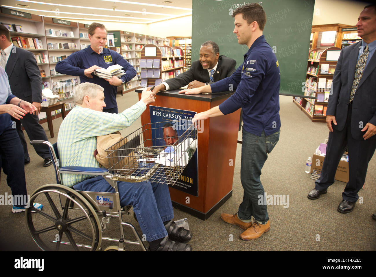 Overland Park, Kansas, USA. 23rd October, 2015. Dr.Ben Carson signs ...