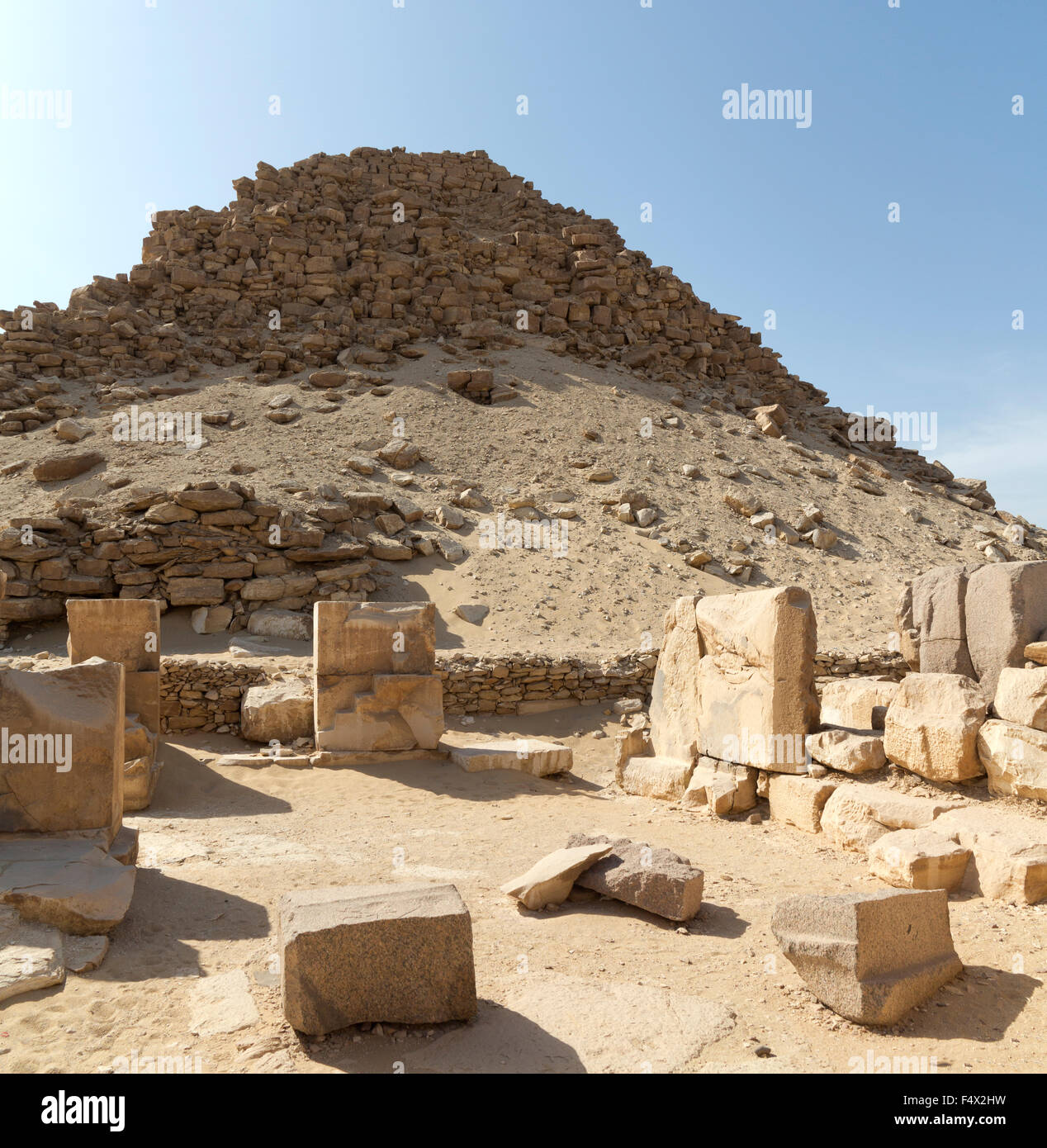 The forecourt Sahure Pyramid, 5th Dynasty necropolis at Abu Sir ...