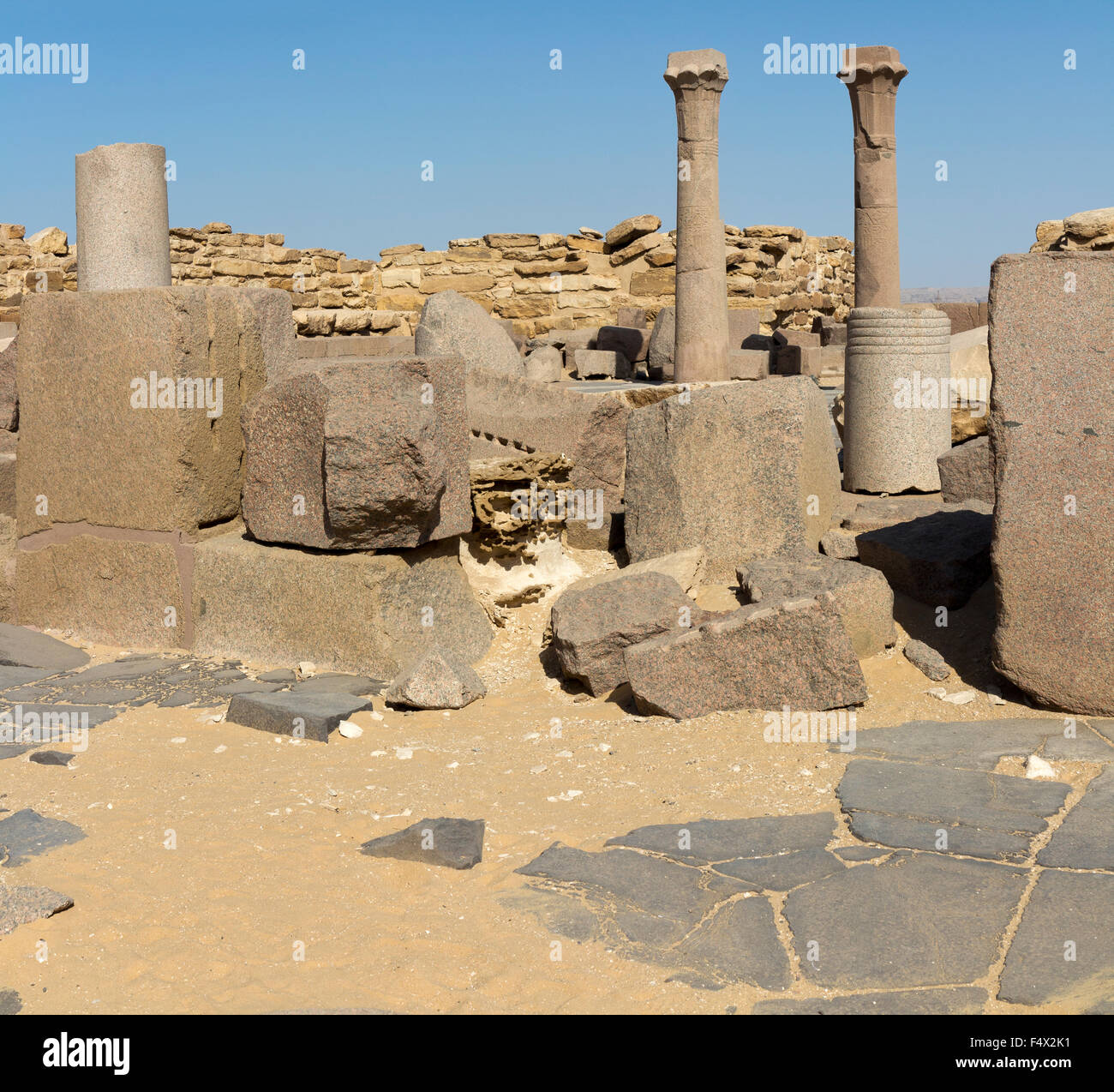 The forecourt of Sahure Pyramid, 5th Dynasty necropolis at Abu Sir ...