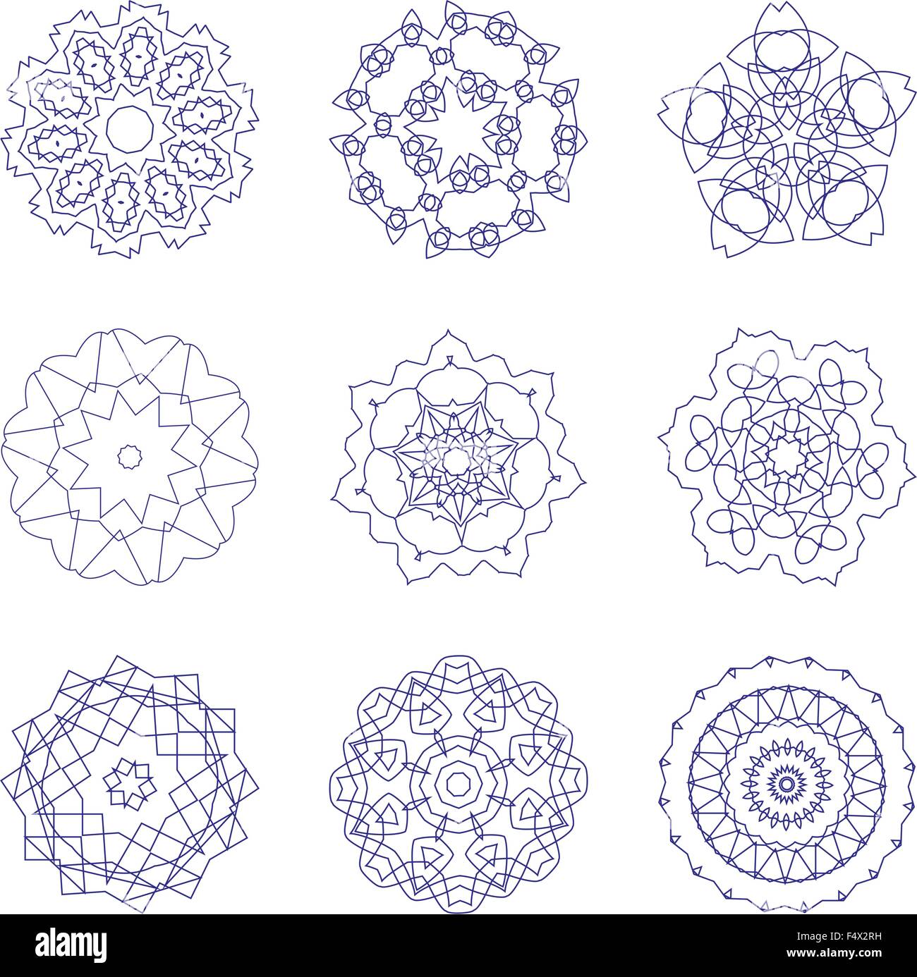 A set of radial pattern Stock Vector Image & Art - Alamy
