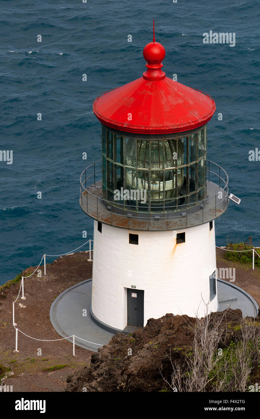 Makapu'u Lighthouse at the eastern end of the island. O'ahu. Hawaii ...