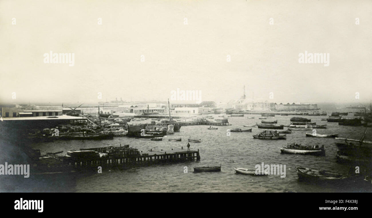 View of the port of Tripoli, Libya Stock Photo - Alamy