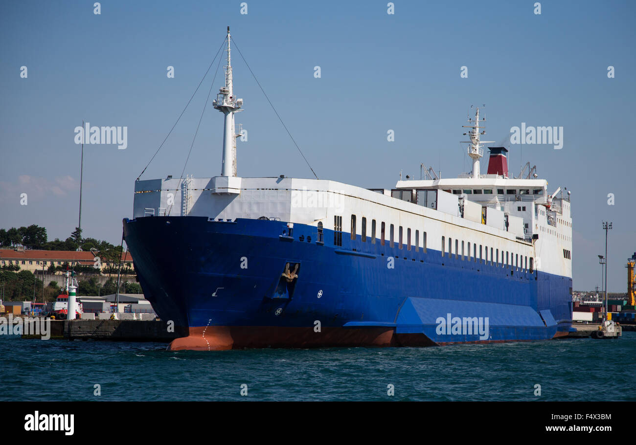 Roro Ship is loading in a Port Stock Photo - Alamy