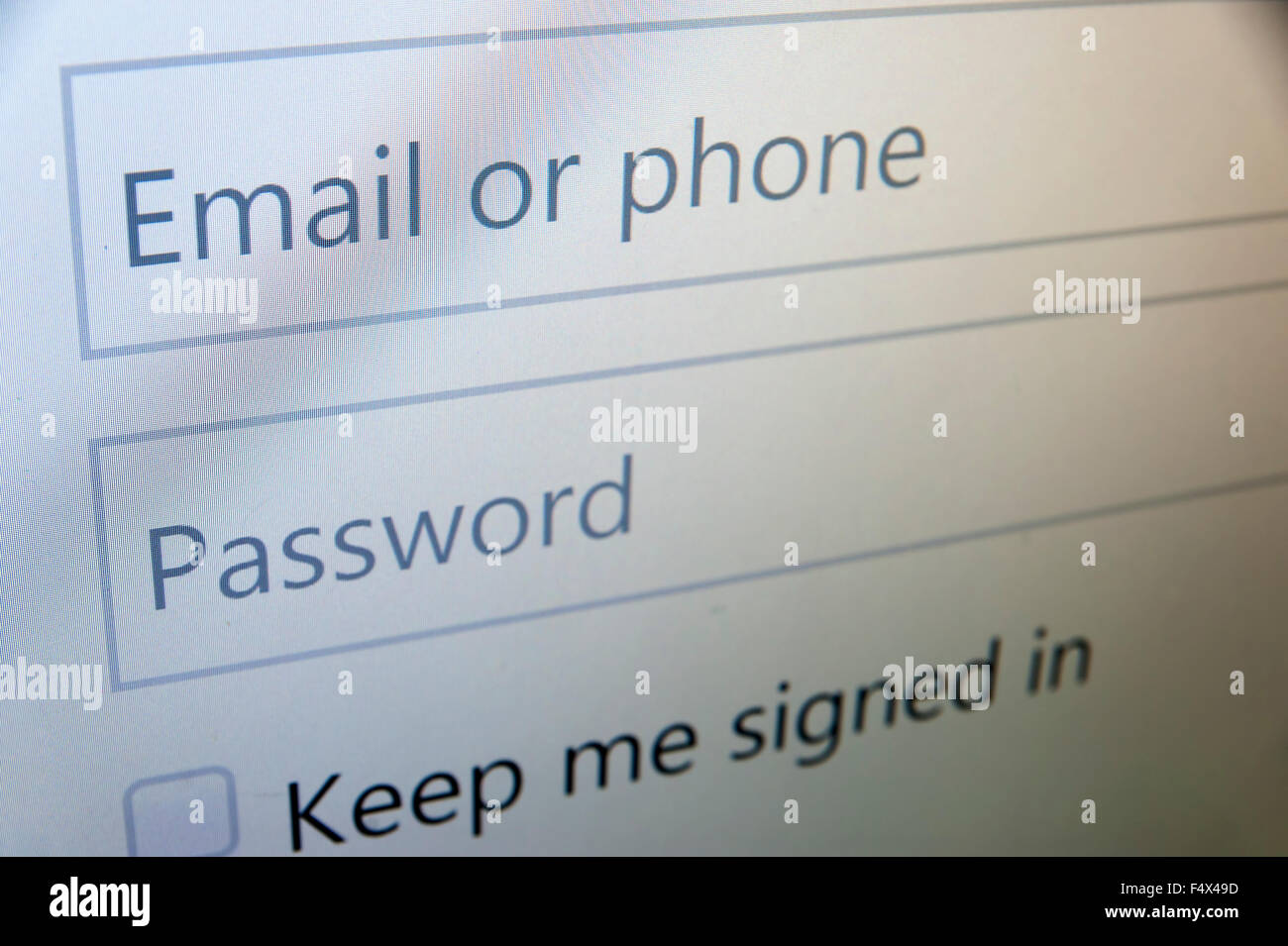 Password login hi-res stock photography and images - Alamy