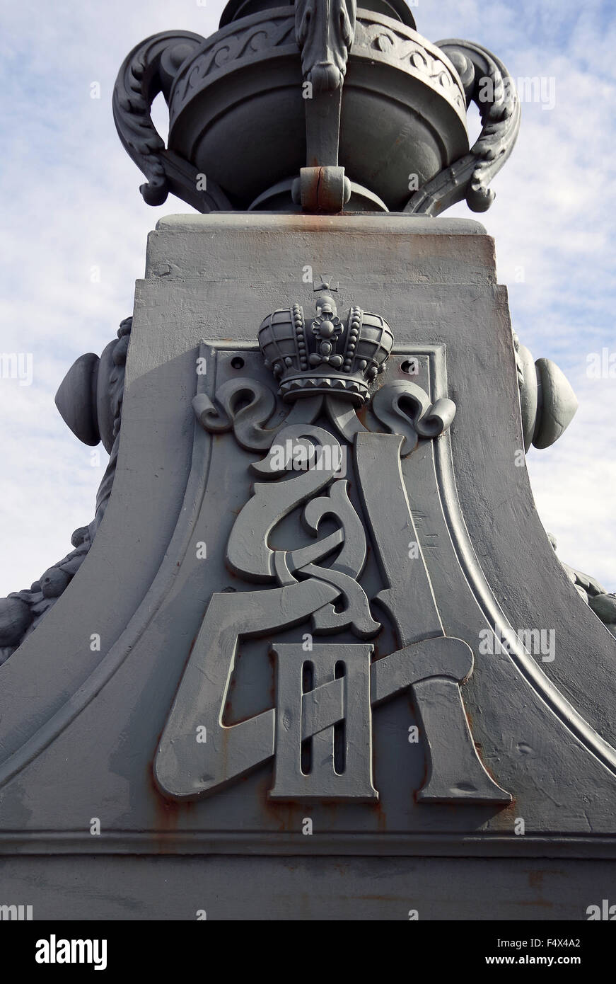 Imperial monogram of tsar alexander iii of russia hi-res stock ...