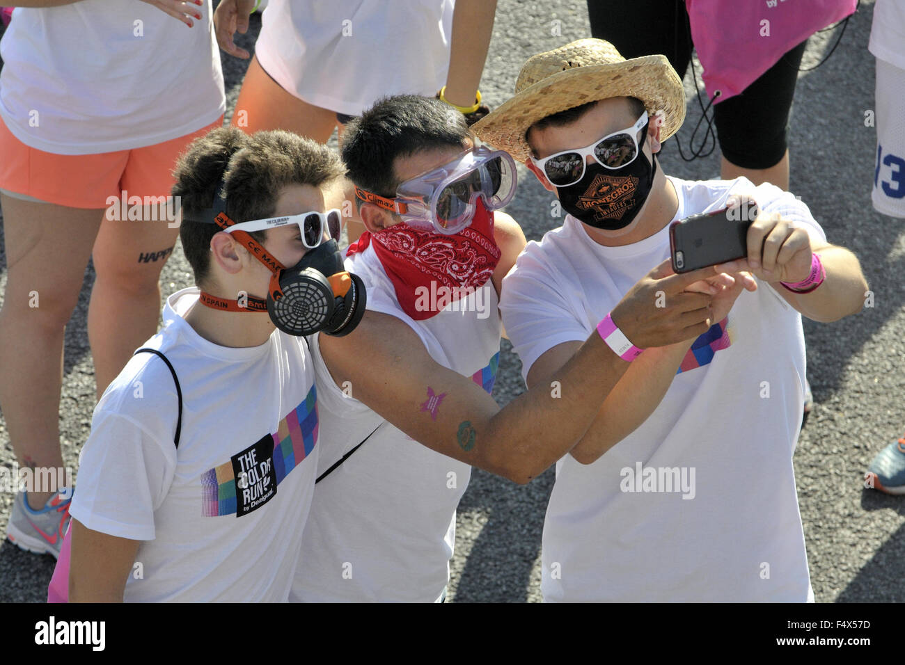 Color Run Festival in Barcelona Stock Photo - Alamy