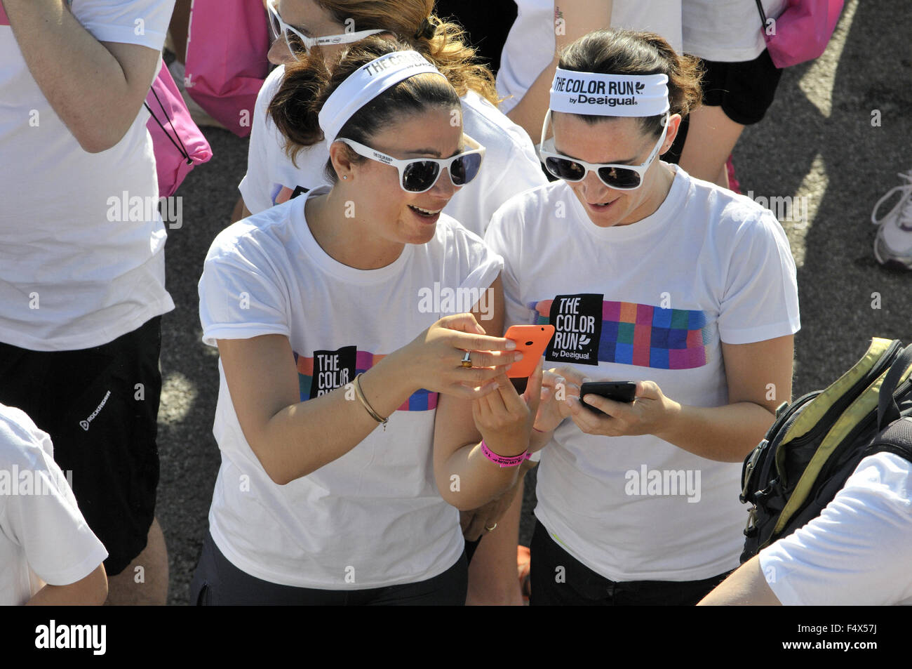 Color Run Festival in Barcelona Stock Photo - Alamy