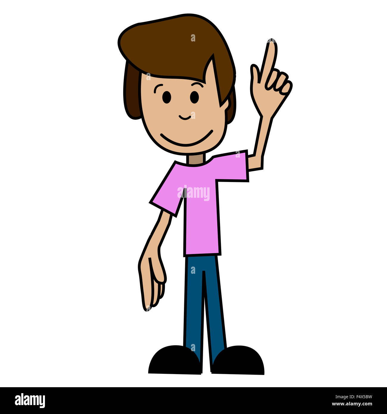 Cartoon Hand Raised High Resolution Stock Photography and Images - Alamy