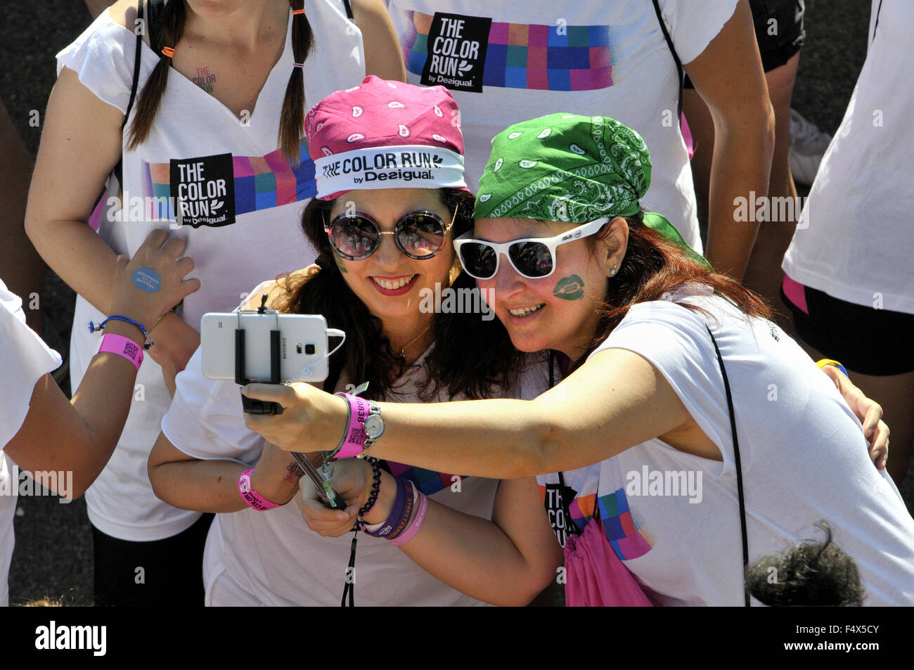 Color Run Festival in Barcelona Stock Photo - Alamy