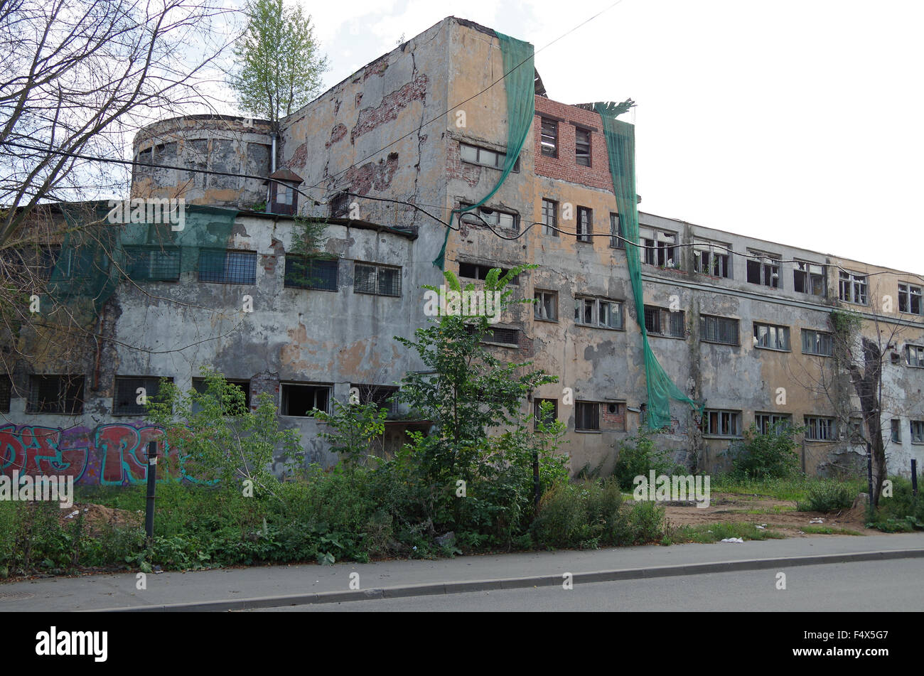 St Petersburg Red Flag Textile Factory Mendelsohn Stock Photo - Alamy