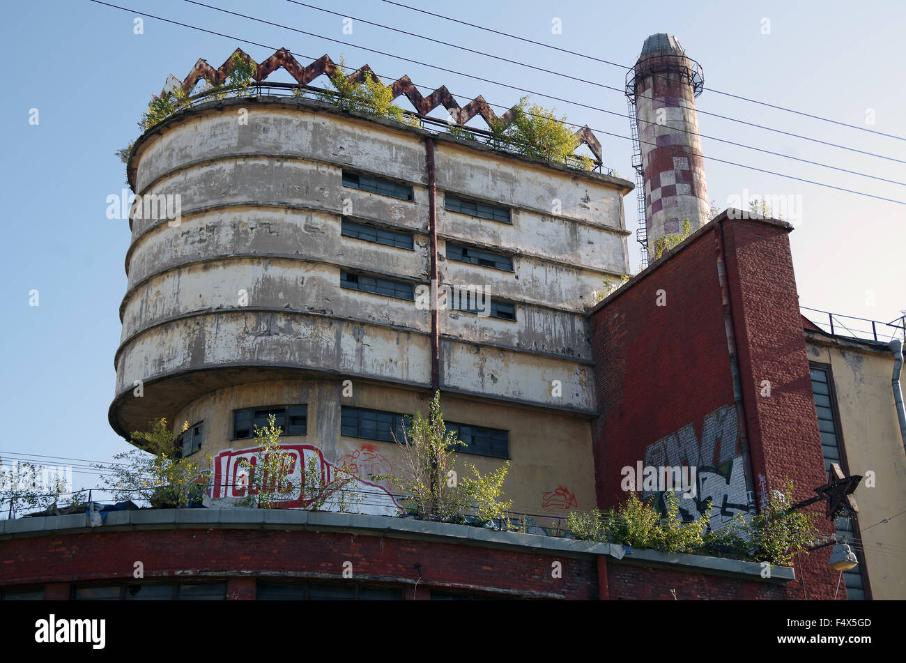 St Petersburg Red Flag Textile Factory Mendelsohn Stock Photo - Alamy