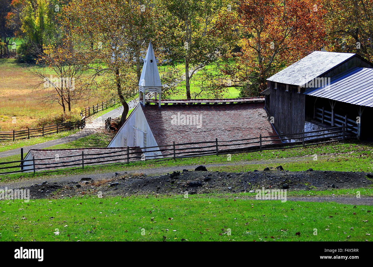 Hopewell Furnace, Pennsylvania: The Cast House with its distinctive ...