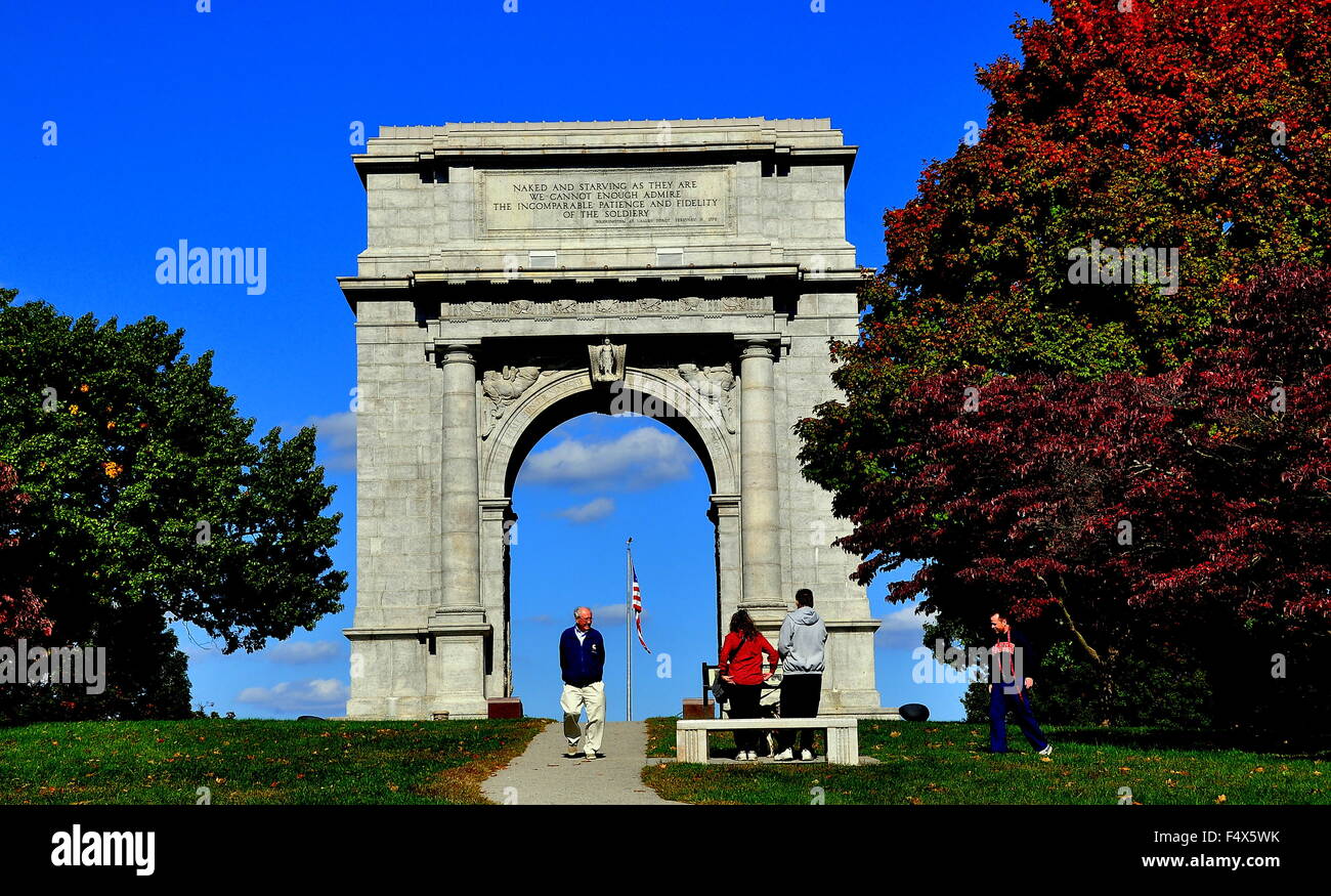 Valley Forge, Pennsylvania: National Memorial Arch erected to ...