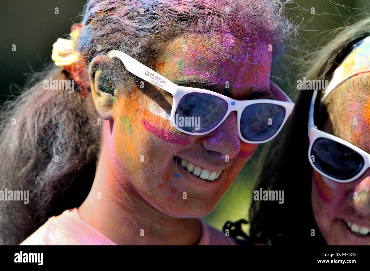 Color Run Festival in Barcelona Stock Photo - Alamy