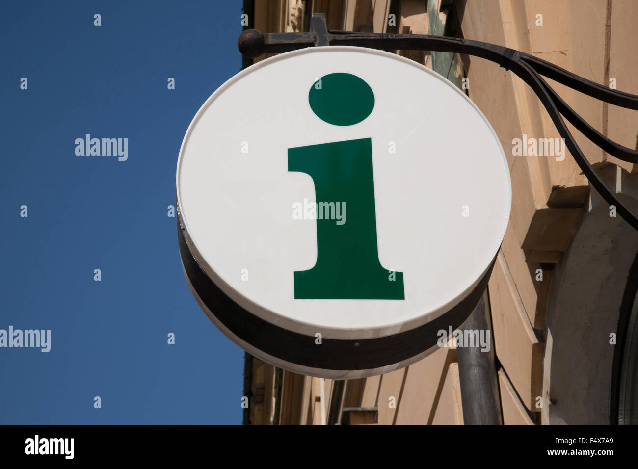 Information Sign against Blue Sky Background Stock Photo - Alamy