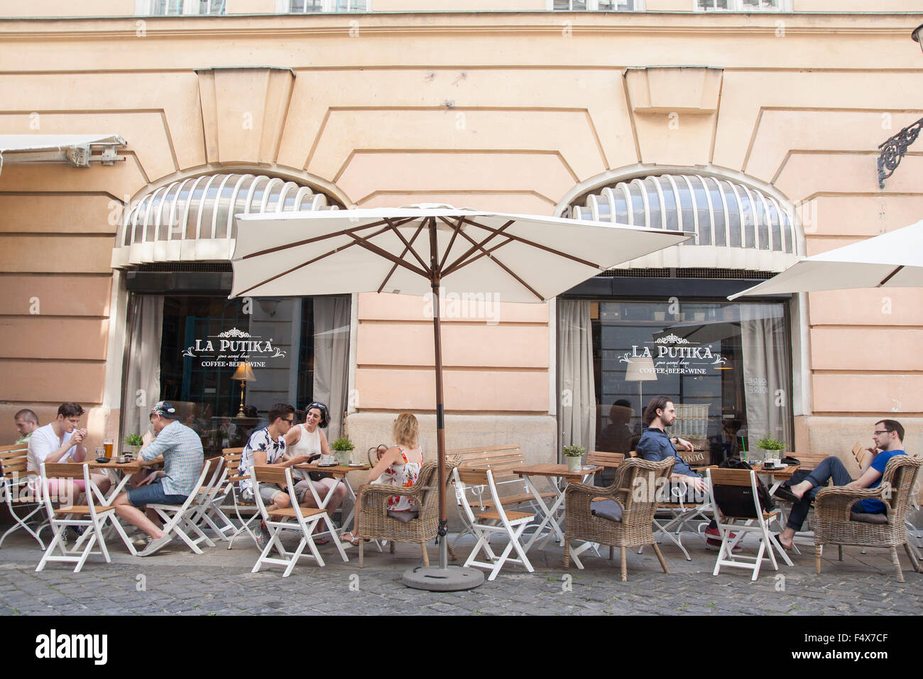 Putika Cafe and Bar Sign, Bratislava, Slovakia Stock Photo - Alamy