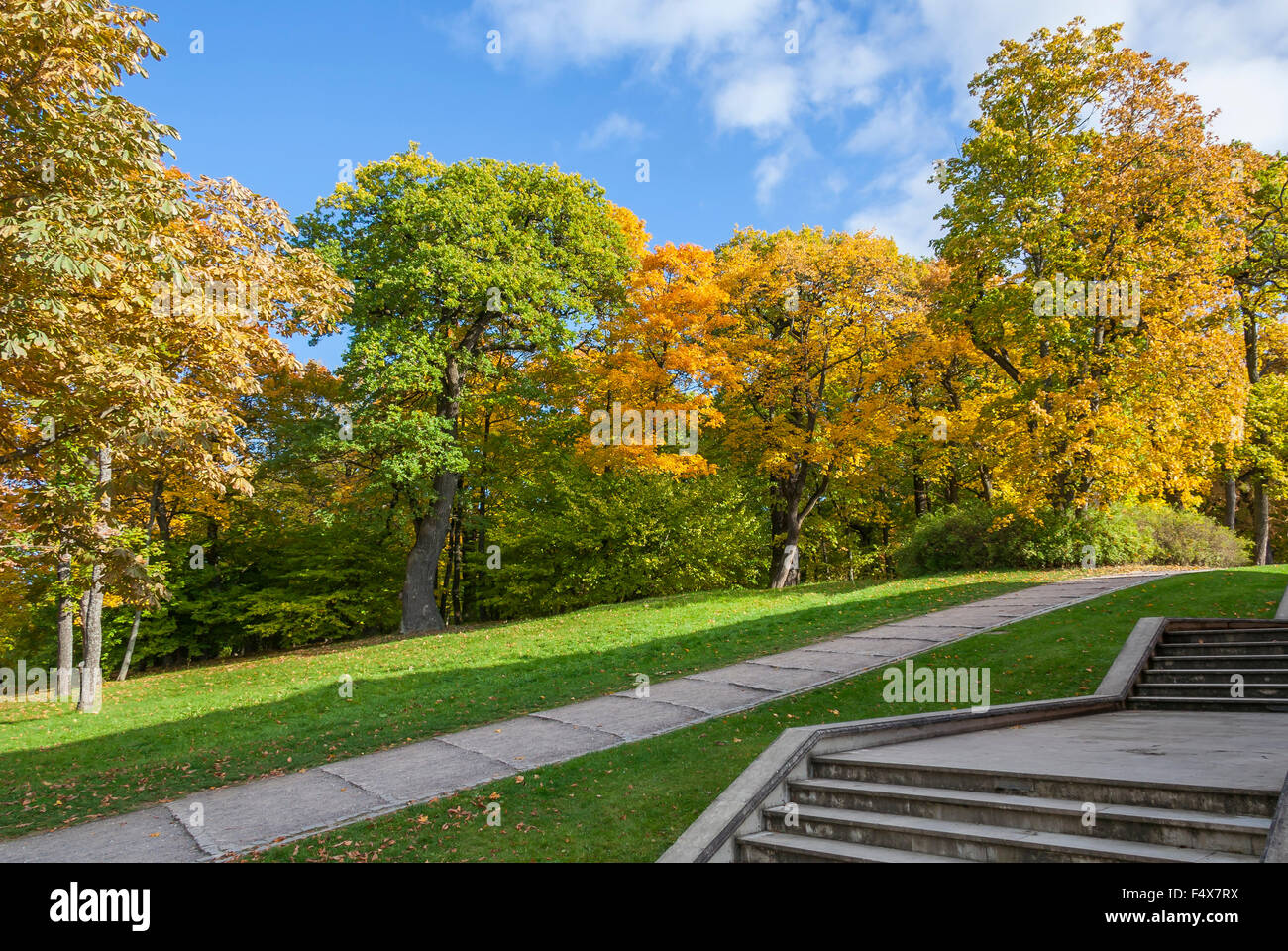 Autumn In a Park Stock Photo - Alamy