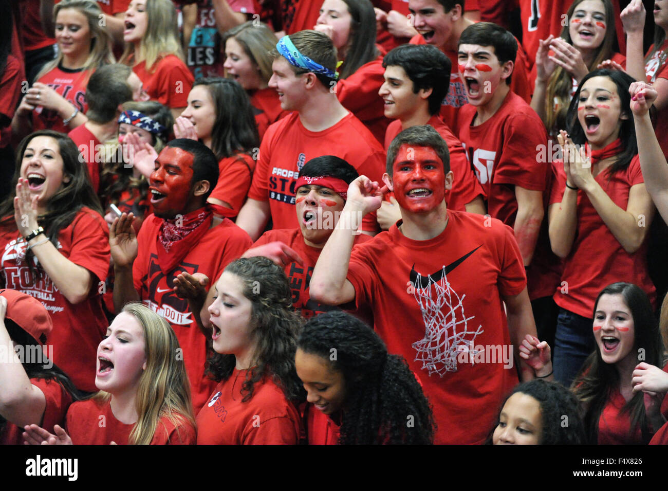 Excited Basketball Fans