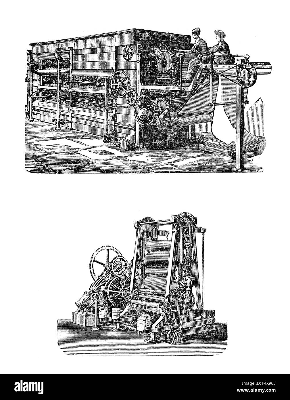 Steam stretch and calender dry machine for textile industry. Calender ...