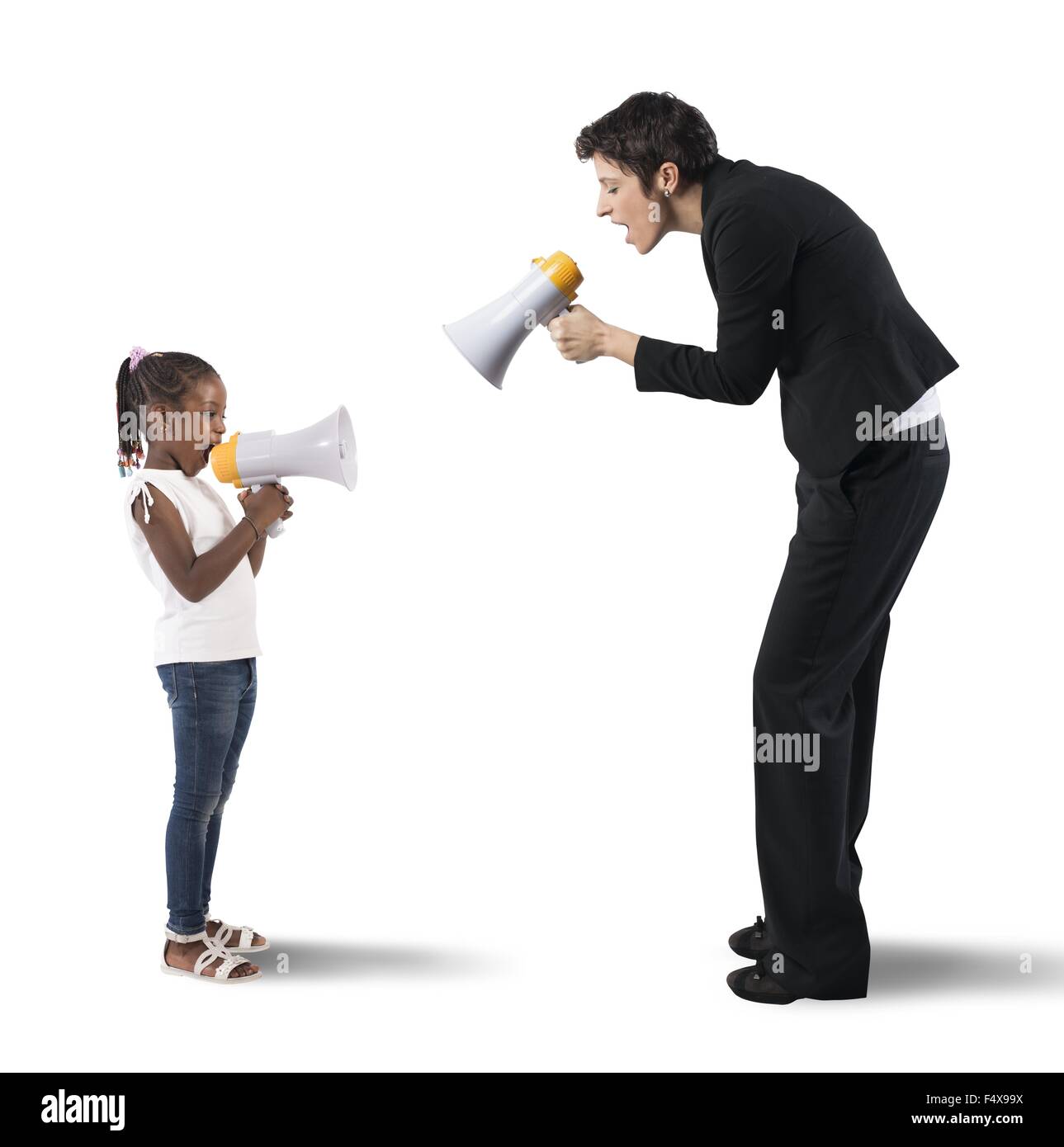 Child vs woman Stock Photo - Alamy