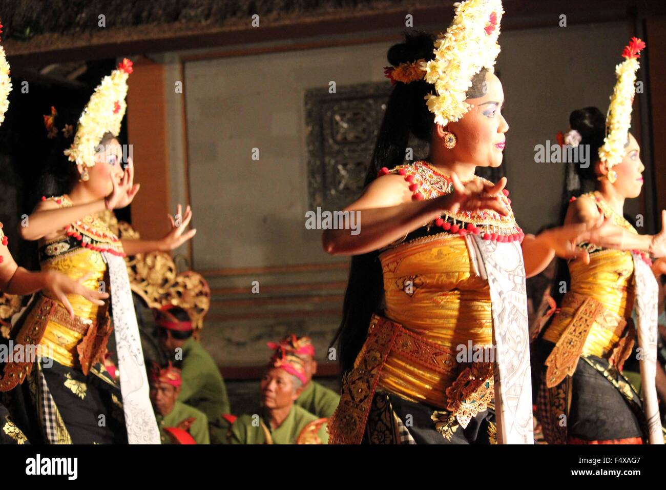 BALI, INDONESIA - JULY 6 2012: Balinese traditional dance performance ...