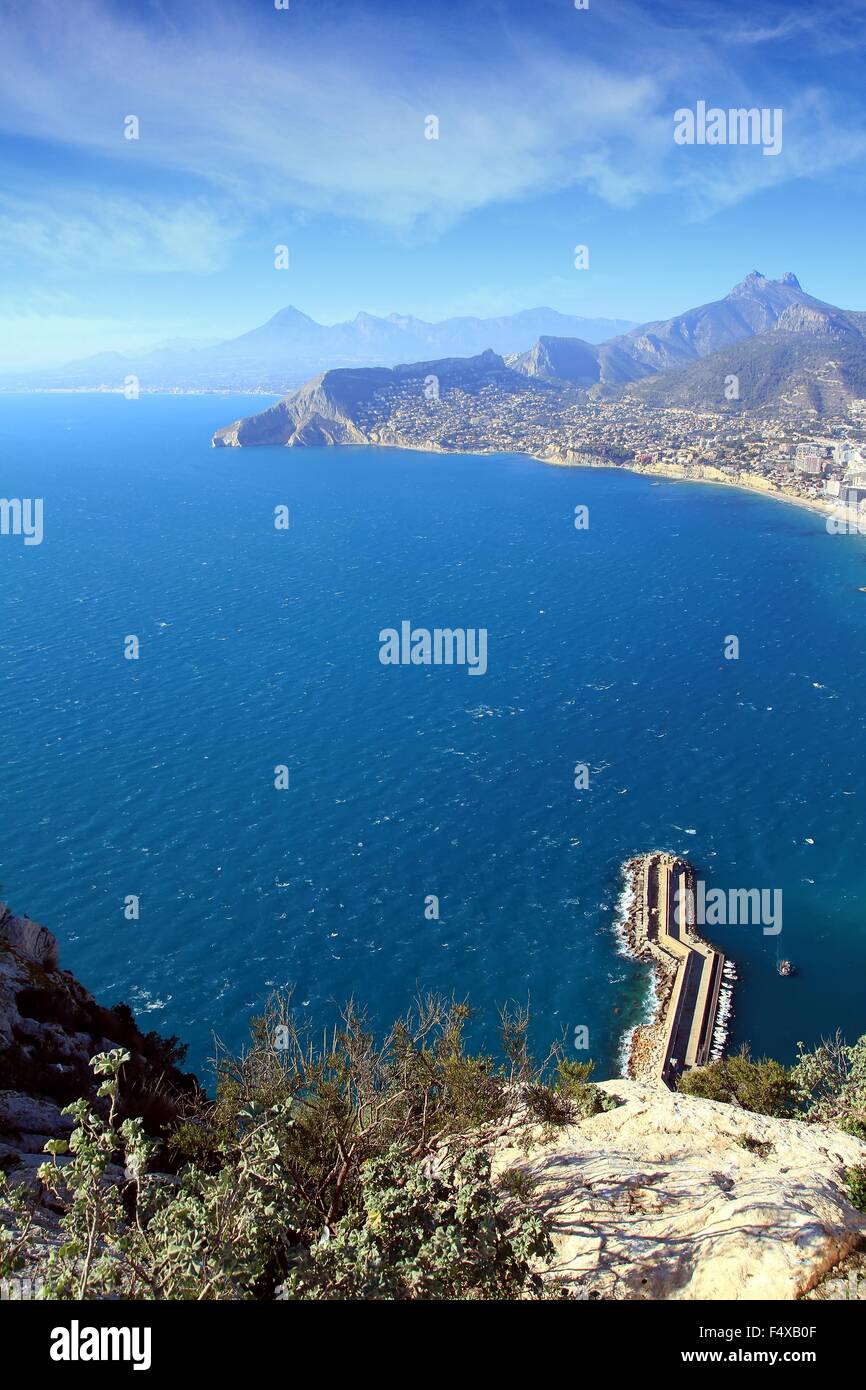 Aerial view of Calpe town in Spain Stock Photo - Alamy