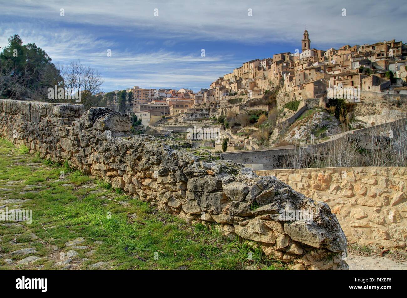 View of Bocairent medieval town in Spain Stock Photo - Alamy