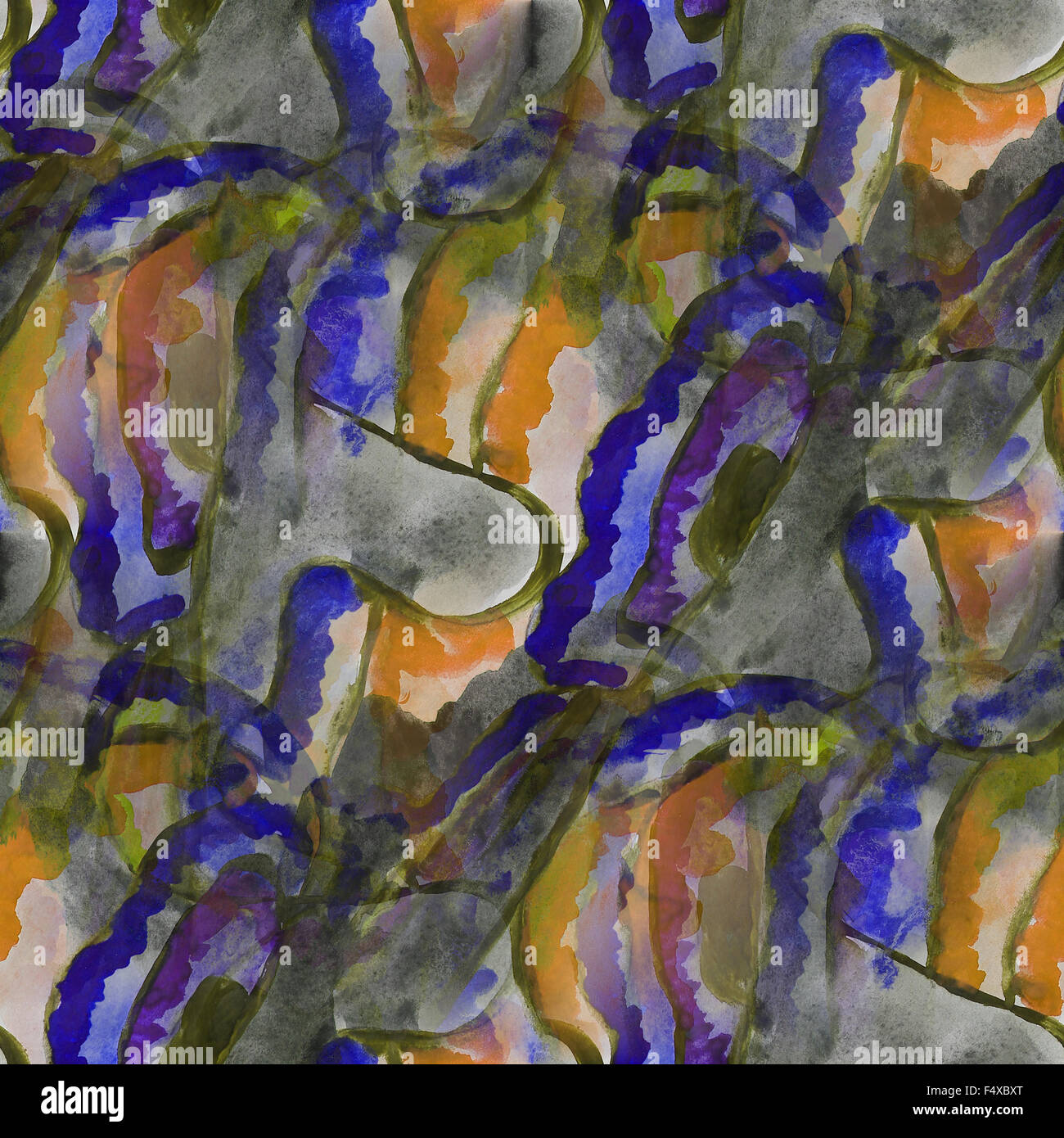 seamless brown blue black swabs background watercolor color water ...