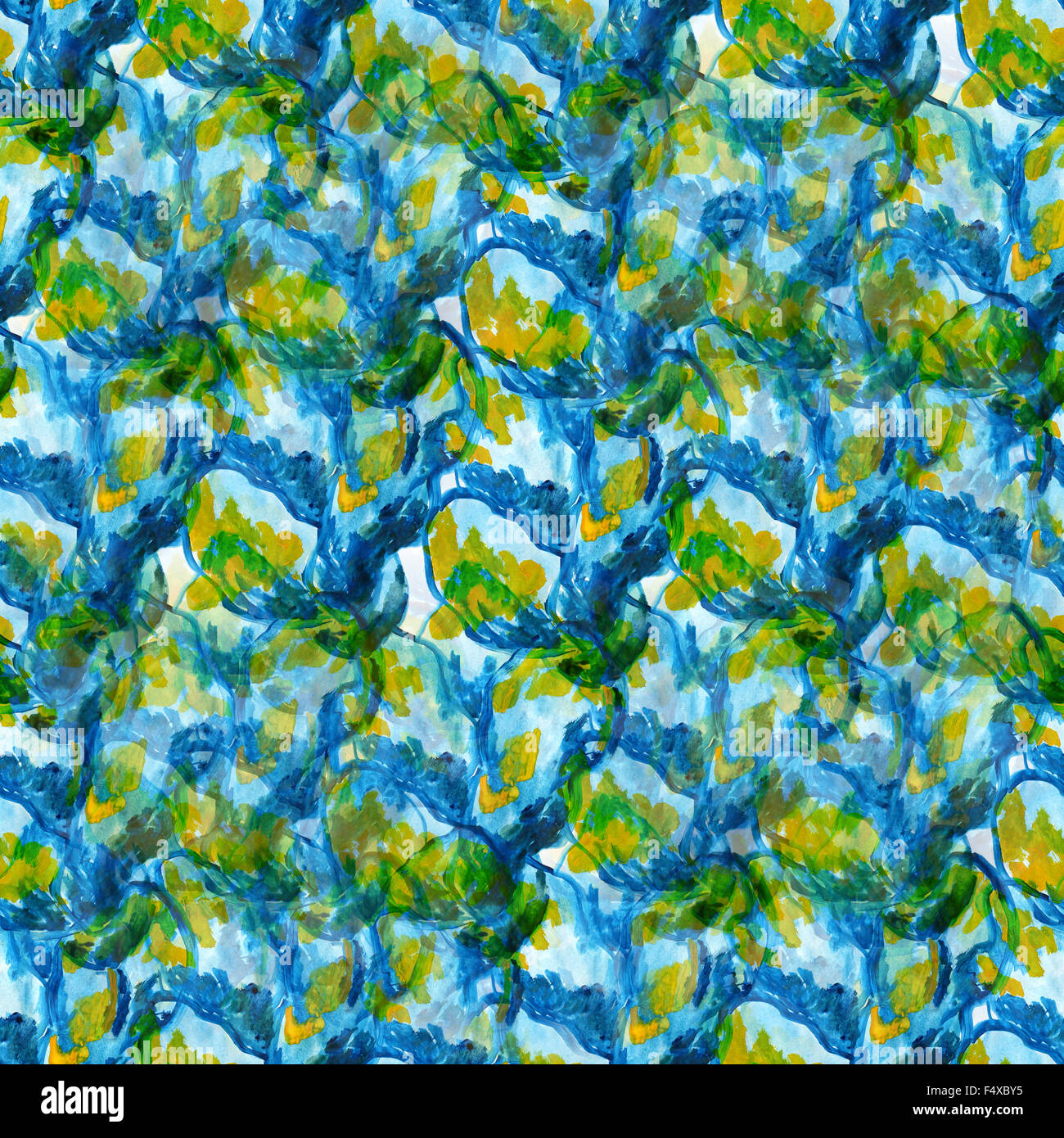 seamless swabs background blue green watercolor color water abstract ...