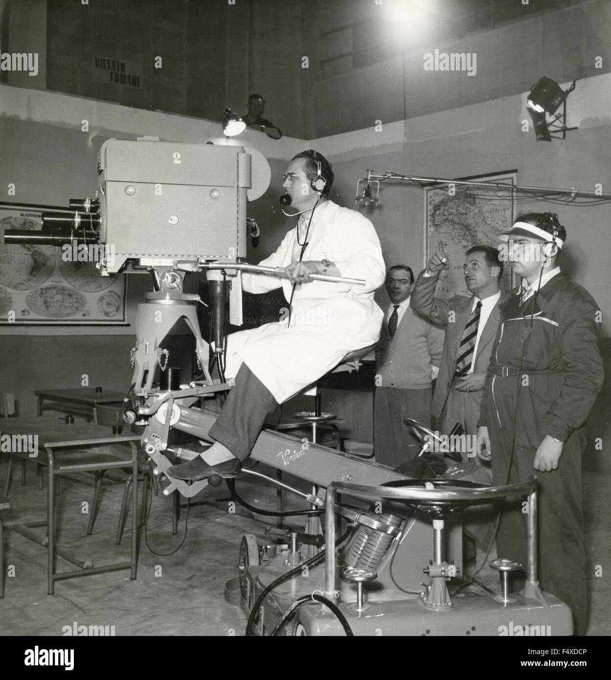 A cameraman with his camera, Italy Stock Photo - Alamy