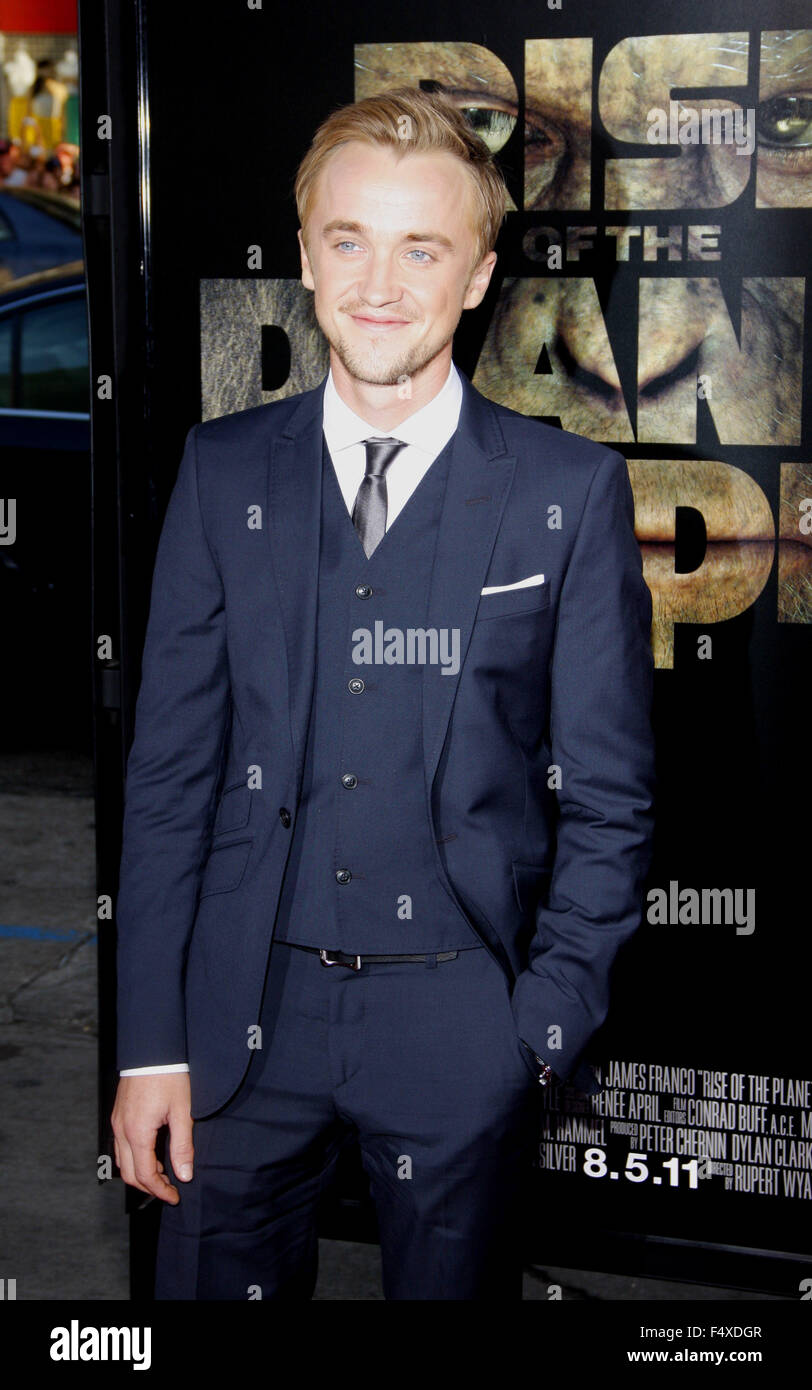 Tom Felton at the Los Angeles Premiere of "Rise of the Planet of the ...