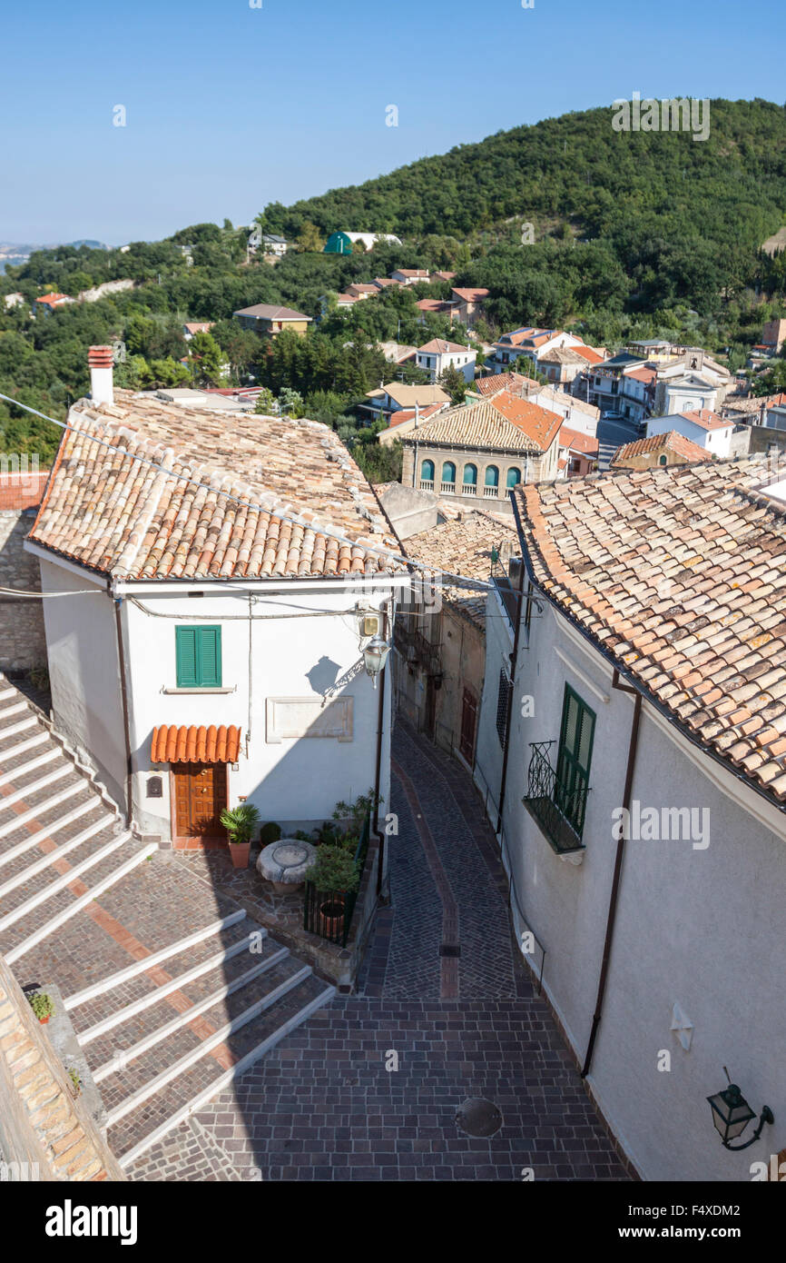 Roofs and hills. Altino, Abruzzo. Italy Stock Photo - Alamy