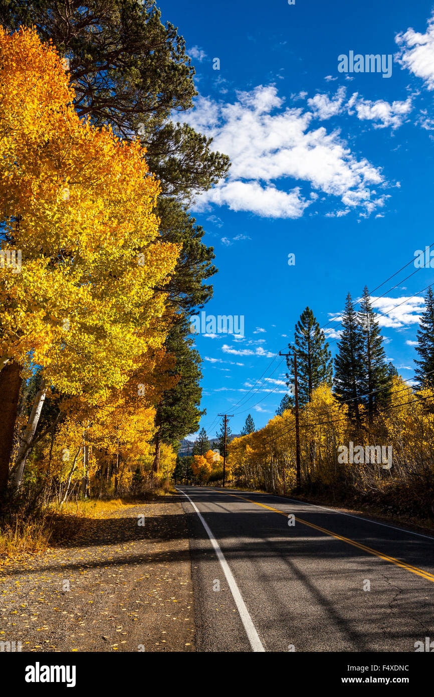 Highway 158 called the June Lake Loop in the Eastern Sierra Nevada ...