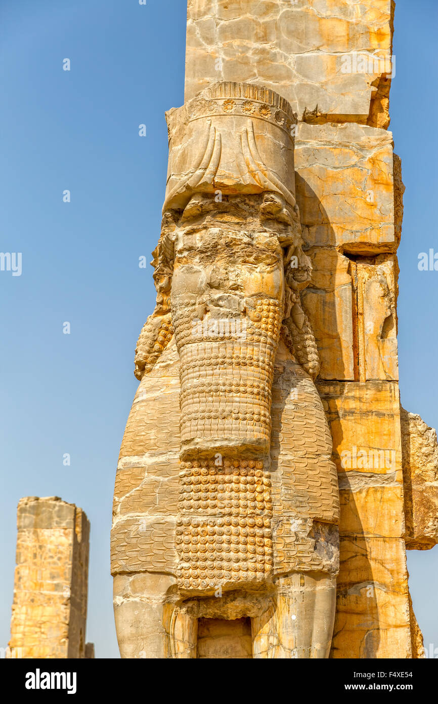 Persepolis Lamassu statues Stock Photo - Alamy