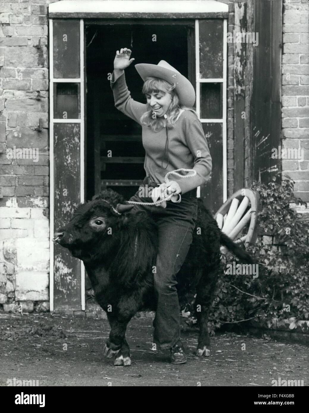 1968 - Ride 'em cowgirl! Vivien Brooke, the daughter of Mrs Jean ...
