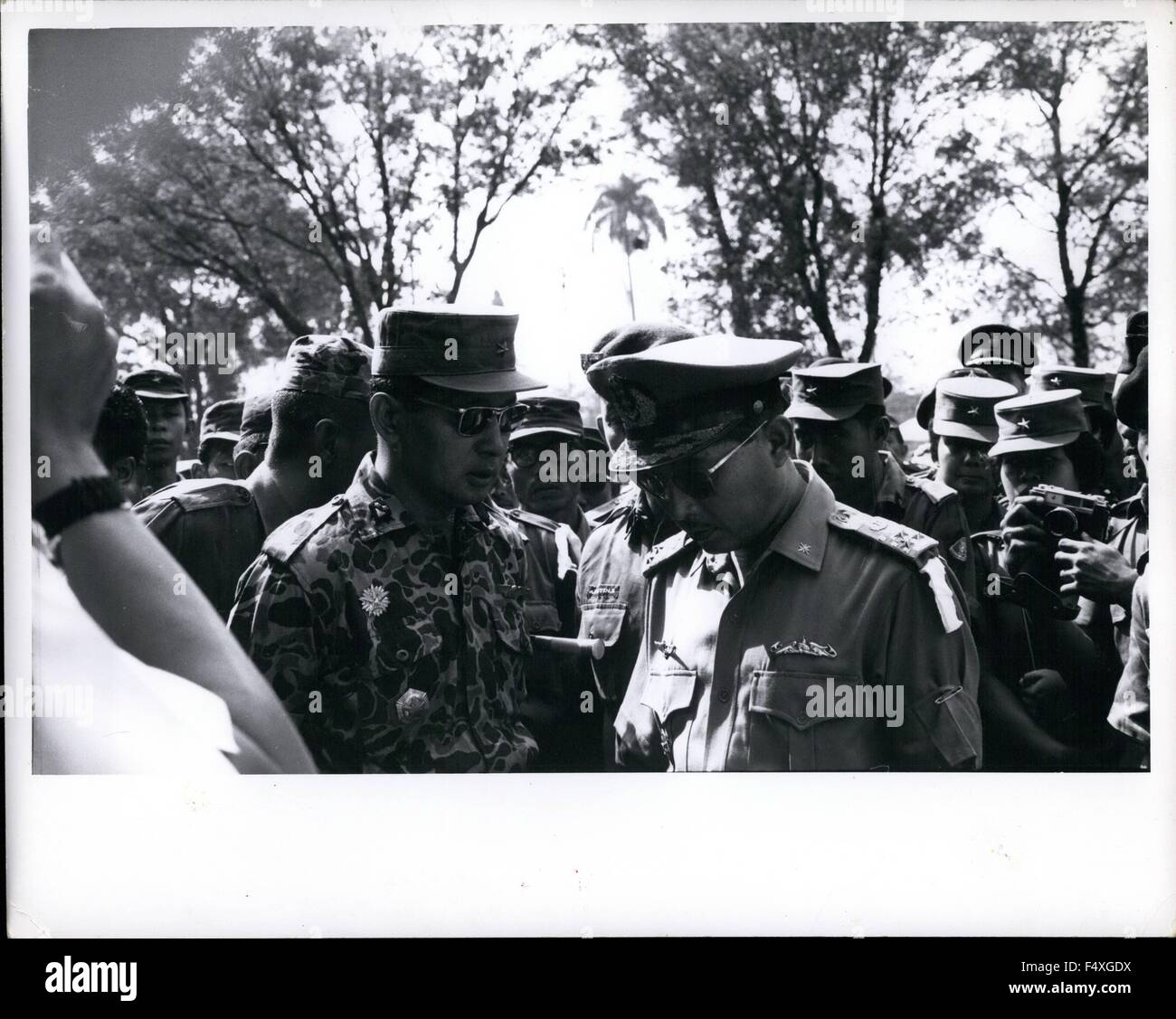 1968 - Grief exchanged - Maj. General Suharto (left) newly appointed ...